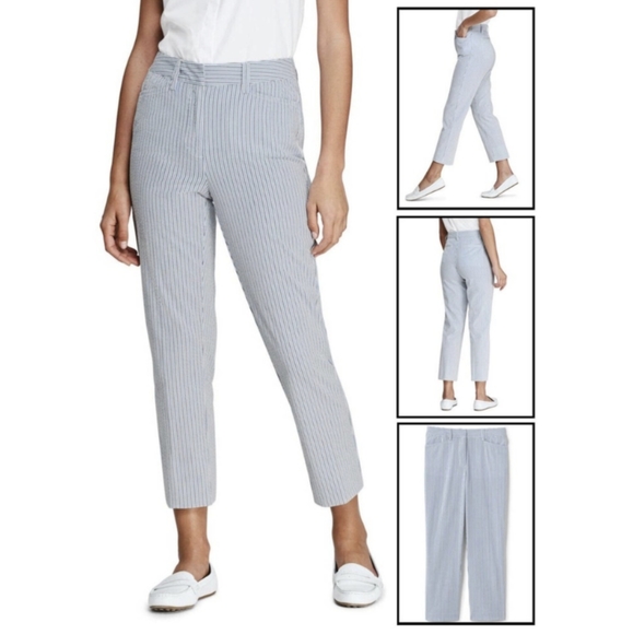 Lands' End | Pants & Jumpsuits | Lands End Seersucker Blue White ...
